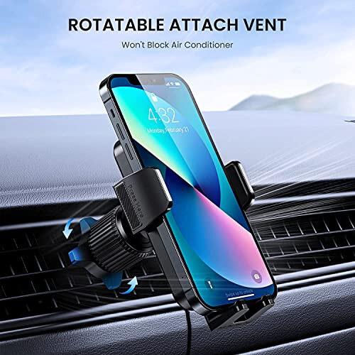 CINDRO Car Vent Phone Mount for Car [Military-Grade Hook Clip] Phone ...