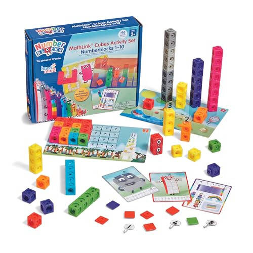 hand2mind MathLink Cubes Numberblocks 1-10 Activity Set, 30 Preschool ...